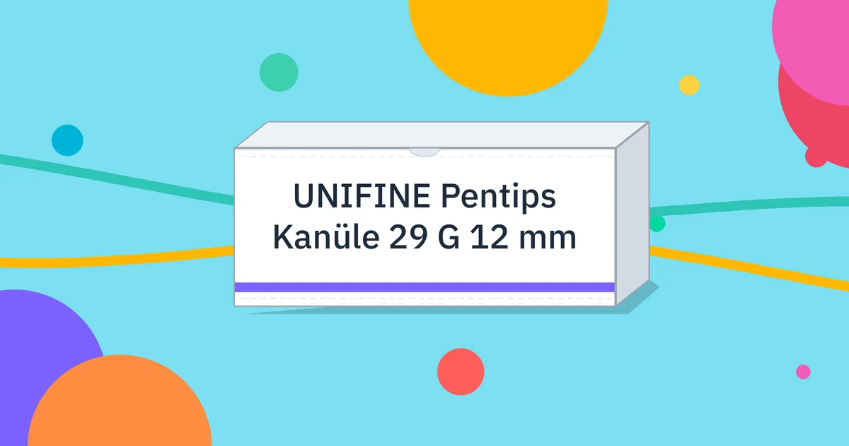 Symbolbild: Packung mit der Aufschrift UNIFINE Pentips Kanüle 29 G 12 mm (PZN 20002231) – Verfügbarkeit und Bezug in Apotheken in Frankfurt am Main