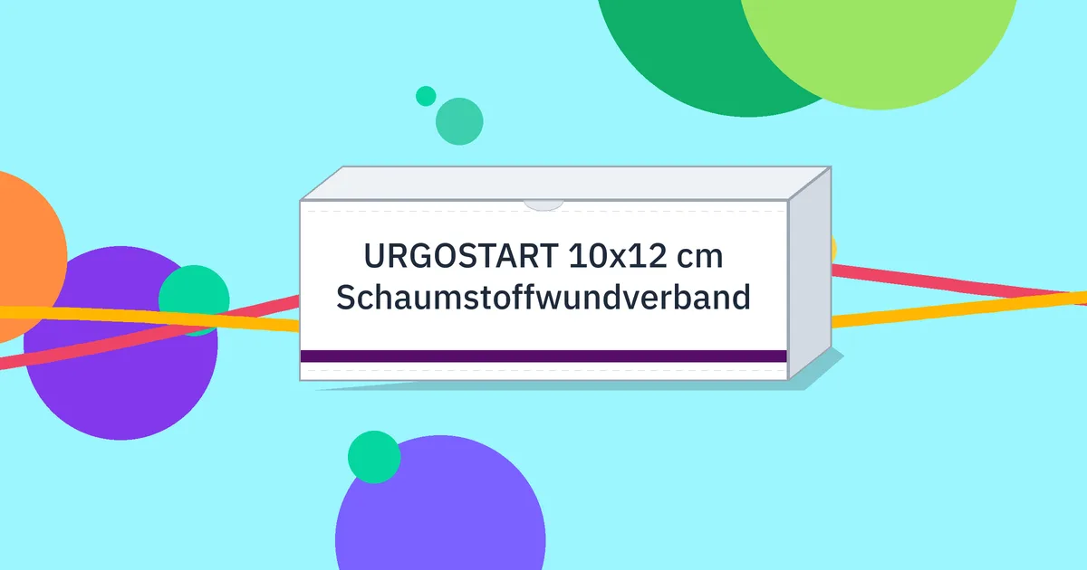 Symbolbild: Packung mit der Aufschrift URGOSTART 10x12 cm Schaumstoffwundverband (PZN 18730561) – Verfügbarkeit und Bezug in Apotheken in Frankfurt am Main