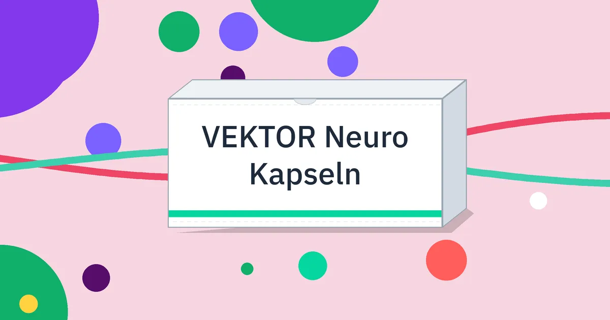 Symbolbild: Packung mit der Aufschrift VEKTOR Neuro Kapseln (PZN 20362975) – Verfügbarkeit und Bezug in Apotheken in Frankfurt am Main