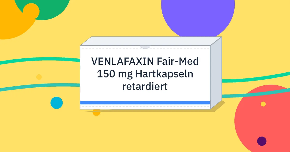 Symbolbild: Packung mit der Aufschrift VENLAFAXIN Fair-Med 150 mg Hartkapseln retardiert (PZN 10145171) – Verfügbarkeit und Bezug in Apotheken in Frankfurt am Main