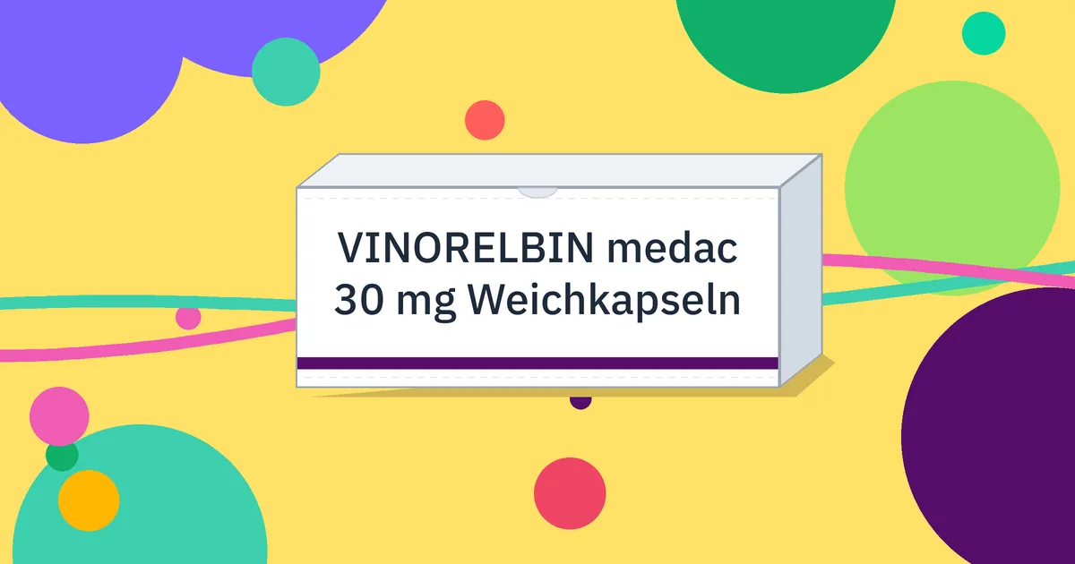 Symbolbild: Packung mit der Aufschrift VINORELBIN medac 30 mg Weichkapseln (PZN 18702748) – Verfügbarkeit und Bezug in Apotheken in Frankfurt am Main