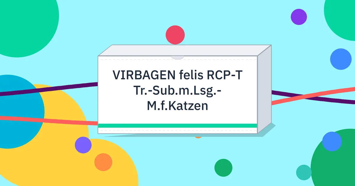 Symbolbild: Packung mit der Aufschrift VIRBAGEN felis RCP-T Tr.-Sub.m.Lsg.-M.f.Katzen (PZN 01656843) – Verfügbarkeit und Bezug in Apotheken in Frankfurt am Main