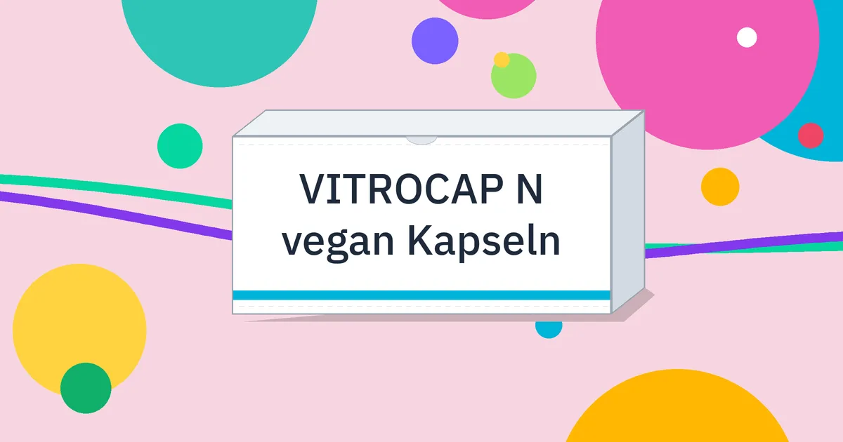 Symbolbild: Packung mit der Aufschrift VITROCAP N vegan Kapseln (PZN 16688004) – Verfügbarkeit und Bezug in Apotheken in Frankfurt am Main