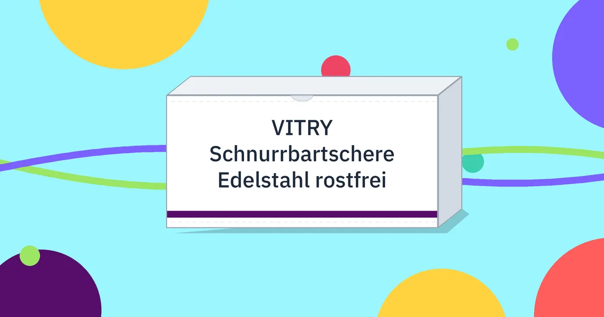 Symbolbild: Packung mit der Aufschrift VITRY Schnurrbartschere Edelstahl rostfrei (PZN 05043534) – Verfügbarkeit und Bezug in Apotheken in Frankfurt am Main