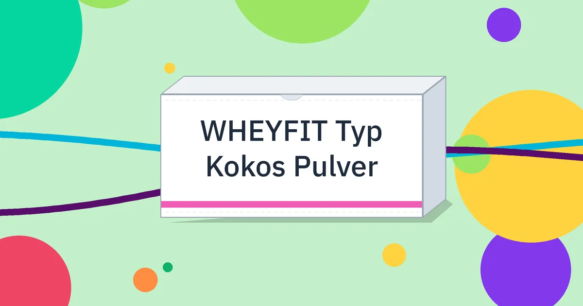 Symbolbild: Packung mit der Aufschrift WHEYFIT Typ Kokos Pulver (PZN 13245246) – Verfügbarkeit und Bezug in Apotheken in Frankfurt am Main