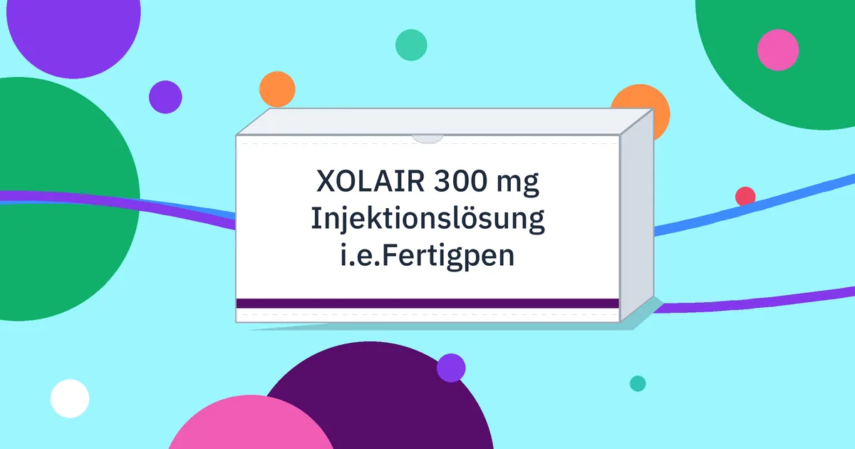 Symbolbild: Packung mit der Aufschrift XOLAIR 300 mg Injektionslösung i.e.Fertigpen (PZN 19525337) – Verfügbarkeit und Bezug in Apotheken in Frankfurt am Main