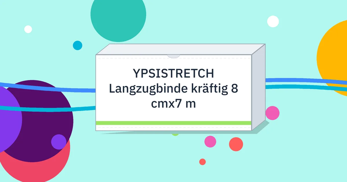 Symbolbild: Packung mit der Aufschrift YPSISTRETCH Langzugbinde kräftig 8 cmx7 m (PZN 12604134) – Verfügbarkeit und Bezug in Apotheken in Frankfurt am Main
