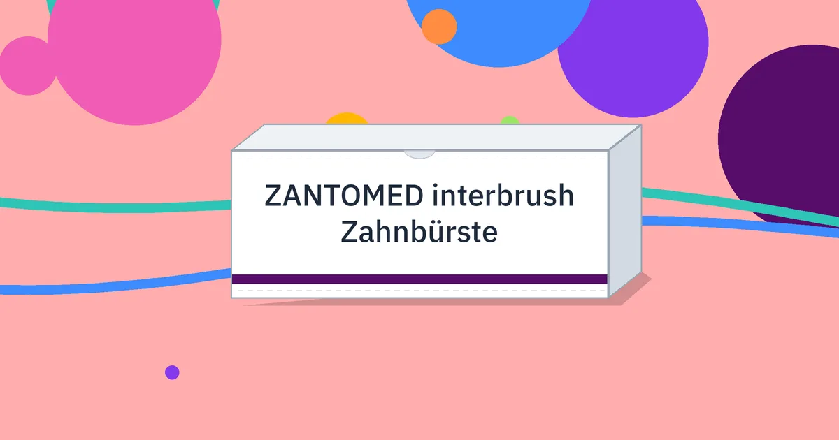 Symbolbild: Packung mit der Aufschrift ZANTOMED interbrush Zahnbürste (PZN 00188920) – Verfügbarkeit und Bezug in Apotheken in Frankfurt am Main