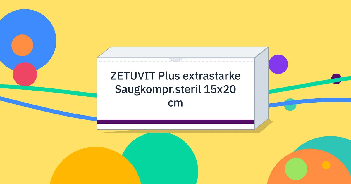 Symbolbild: Packung mit der Aufschrift ZETUVIT Plus extrastarke Saugkompr.steril 15x20 cm (PZN 19741070) – Verfügbarkeit und Bezug in Apotheken in Frankfurt am Main