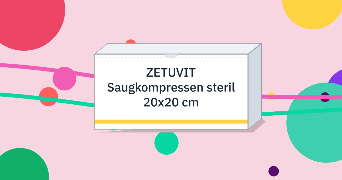 Symbolbild: Packung mit der Aufschrift ZETUVIT Saugkompressen steril 20x20 cm (PZN 19799431) – Verfügbarkeit und Bezug in Apotheken in Frankfurt am Main