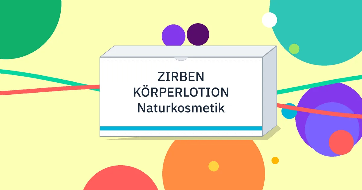 Symbolbild: Packung mit der Aufschrift ZIRBEN KÖRPERLOTION Naturkosmetik (PZN 17267262) – Verfügbarkeit und Bezug in Apotheken in Frankfurt am Main