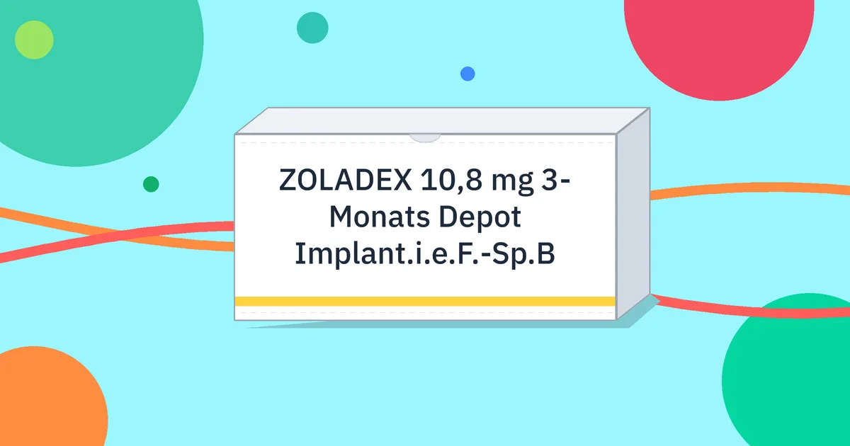 Symbolbild: Packung mit der Aufschrift ZOLADEX 10,8 mg 3-Monats Depot Implant.i.e.F.-Sp.B (PZN 00163133) – Verfügbarkeit und Bezug in Apotheken in Frankfurt am Main