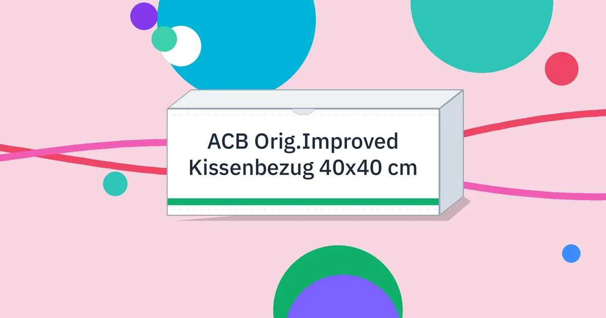 Symbolbild: Packung mit der Aufschrift ACB Orig.Improved Kissenbezug 40x40 cm (PZN 01995002) – Verfügbarkeit und Bezug in Apotheken in Frankfurt am Main