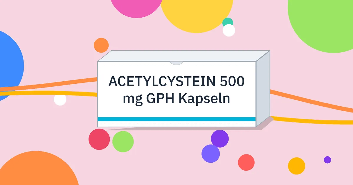 Symbolbild: Packung mit der Aufschrift ACETYLCYSTEIN 500 mg GPH Kapseln (PZN 00175320) – Verfügbarkeit und Bezug in Apotheken in Frankfurt am Main