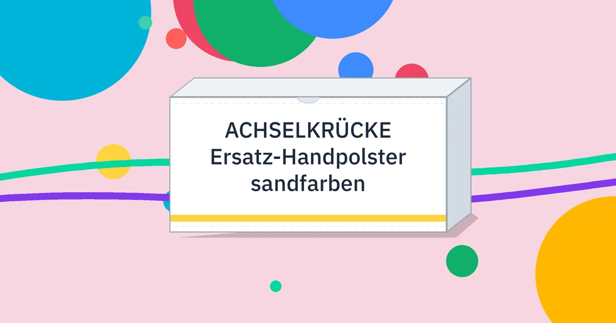 Symbolbild: Packung mit der Aufschrift ACHSELKRÜCKE Ersatz-Handpolster sandfarben (PZN 03841533) – Verfügbarkeit und Bezug in Apotheken in Frankfurt am Main