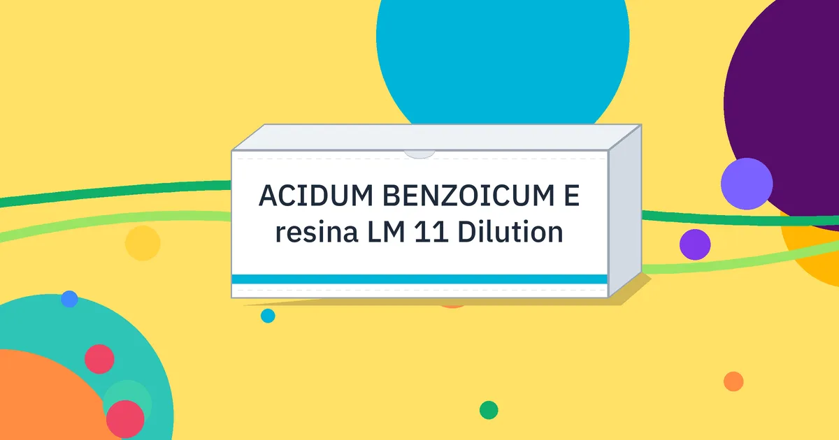 Symbolbild: Packung mit der Aufschrift ACIDUM BENZOICUM E resina LM 11 Dilution (PZN 16241616) – Verfügbarkeit und Bezug in Apotheken in Frankfurt am Main