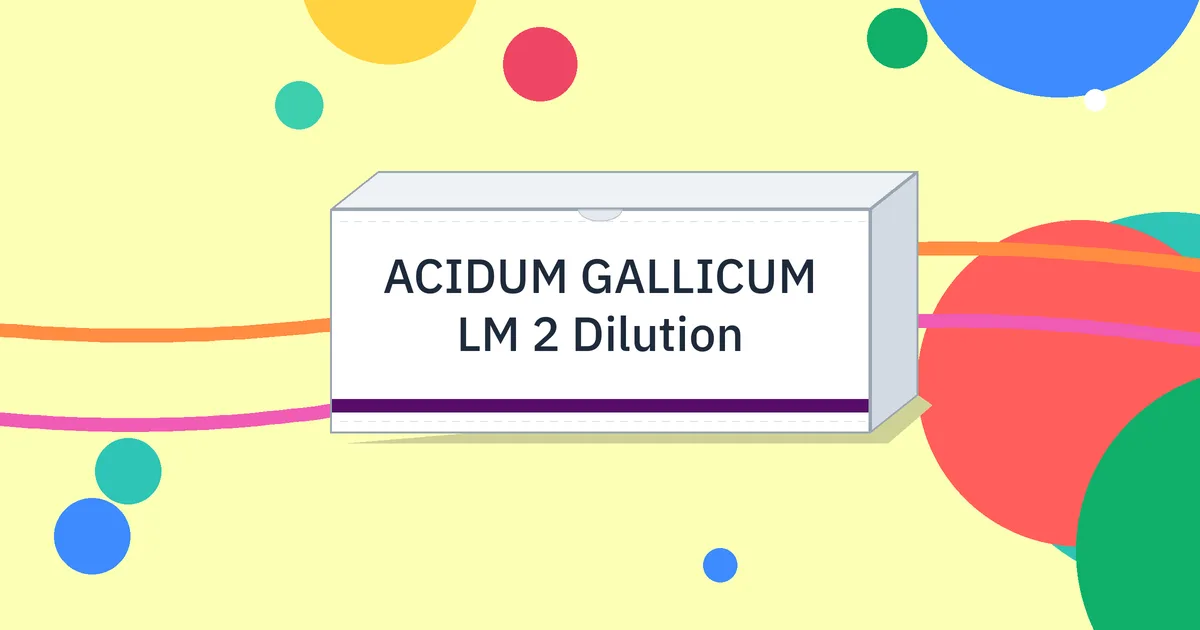 Symbolbild: Packung mit der Aufschrift ACIDUM GALLICUM LM 2 Dilution (PZN 13275164) – Verfügbarkeit und Bezug in Apotheken in Frankfurt am Main