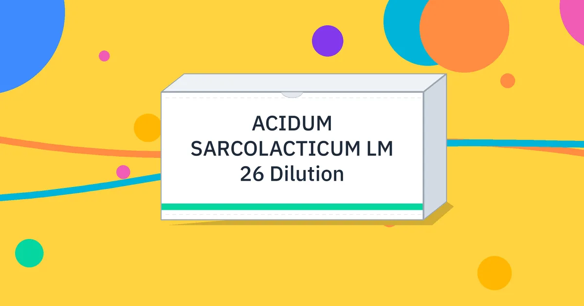 Symbolbild: Packung mit der Aufschrift ACIDUM SARCOLACTICUM LM 26 Dilution (PZN 13283270) – Verfügbarkeit und Bezug in Apotheken in Frankfurt am Main