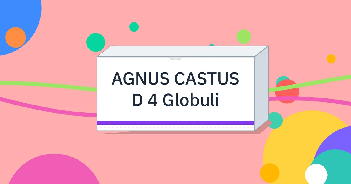 Symbolbild: Packung mit der Aufschrift AGNUS CASTUS D 4 Globuli (PZN 04202048) – Verfügbarkeit und Bezug in Apotheken in Frankfurt am Main
