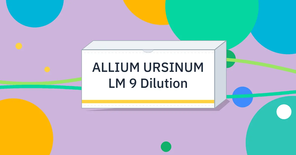 Symbolbild: Packung mit der Aufschrift ALLIUM URSINUM LM 9 Dilution (PZN 12757033) – Verfügbarkeit und Bezug in Apotheken in Frankfurt am Main