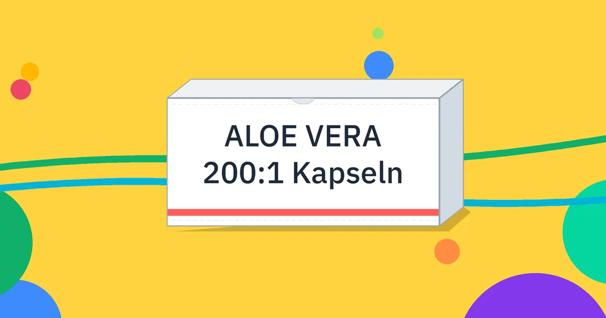 Symbolbild: Packung mit der Aufschrift ALOE VERA 200:1 Kapseln (PZN 02858968) – Verfügbarkeit und Bezug in Apotheken in Frankfurt am Main