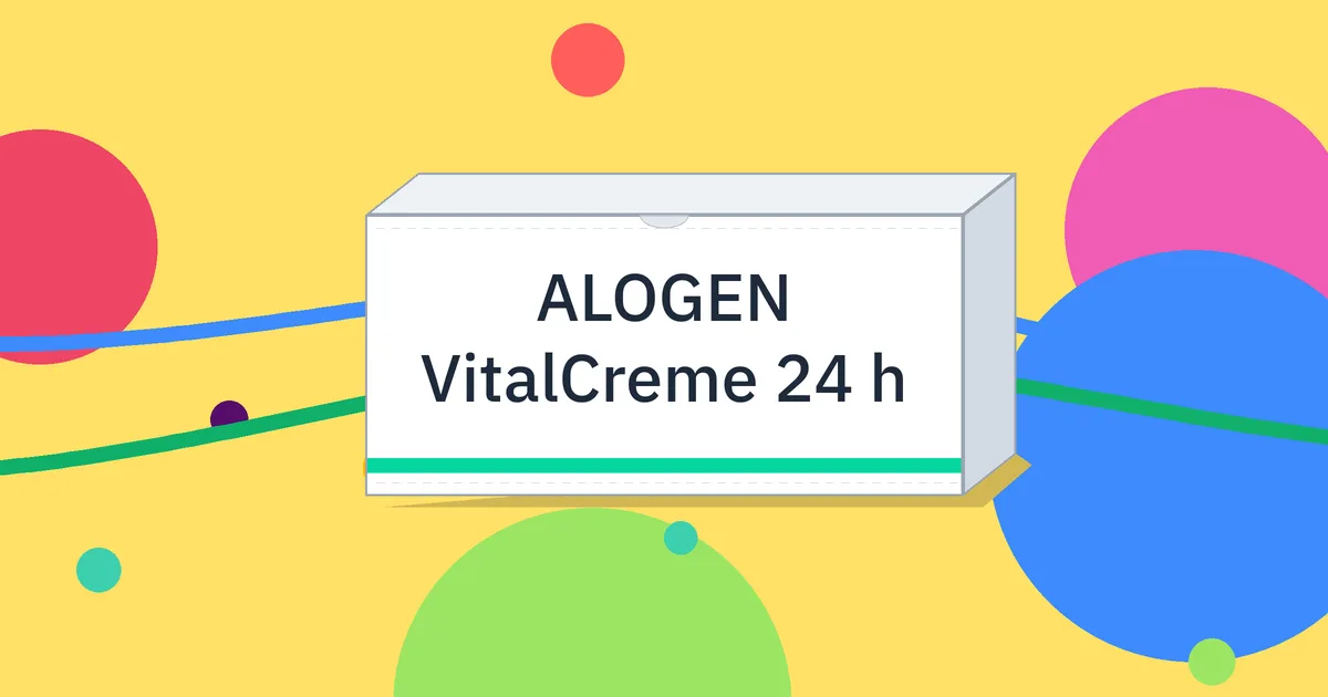 Symbolbild: Packung mit der Aufschrift ALOGEN VitalCreme 24 h (PZN 13336115) – Verfügbarkeit und Bezug in Apotheken in Frankfurt am Main