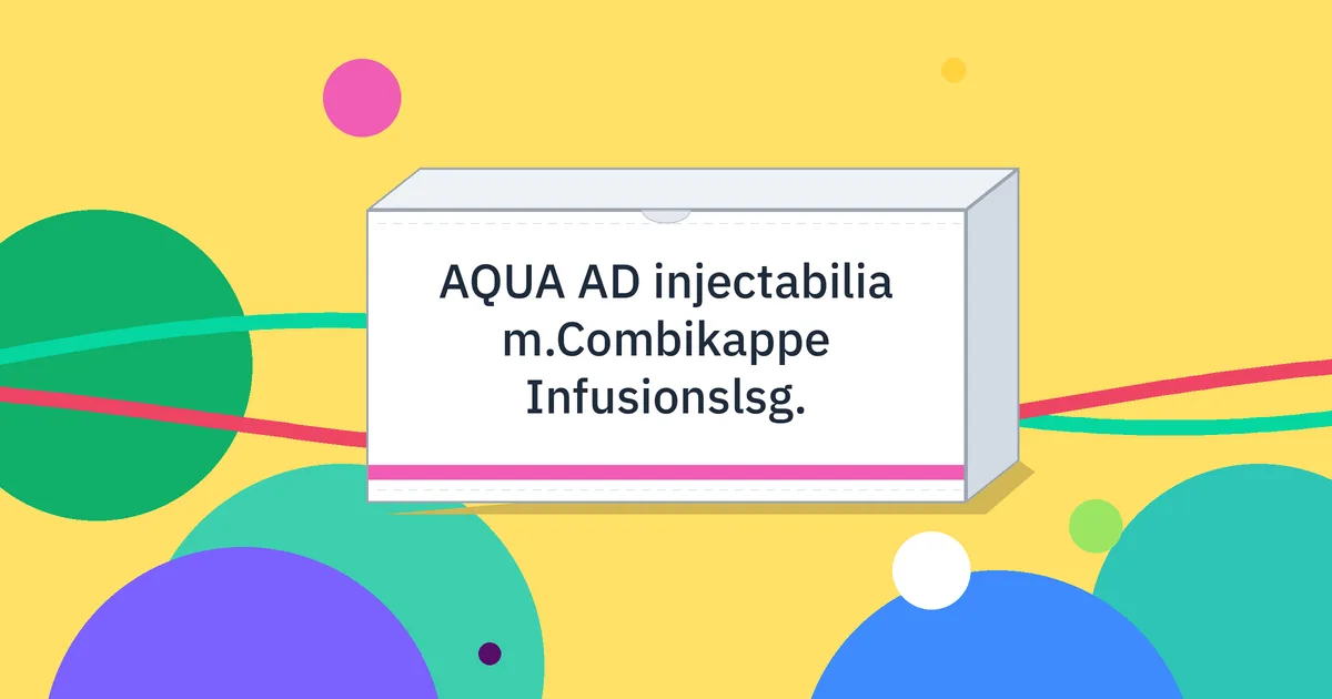 Symbolbild: Packung mit der Aufschrift AQUA AD injectabilia m.Combikappe Infusionslsg. (PZN 02138613) – Verfügbarkeit und Bezug in Apotheken in Frankfurt am Main