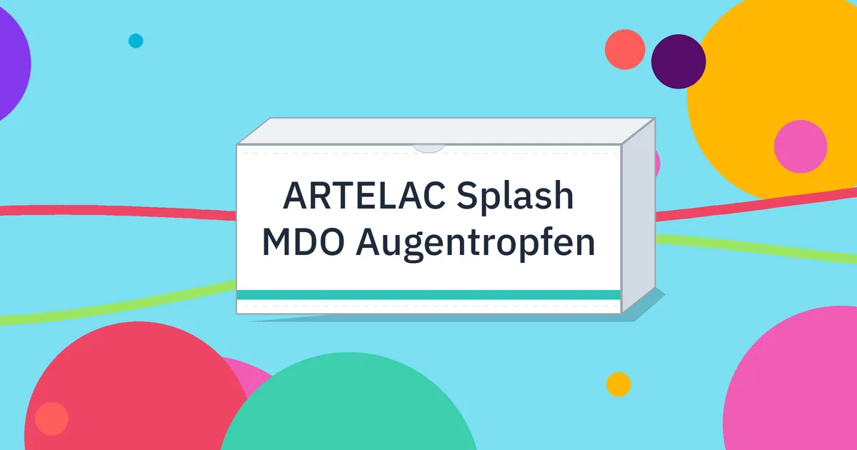 Symbolbild: Packung mit der Aufschrift ARTELAC Splash MDO Augentropfen (PZN 07094872) – Verfügbarkeit und Bezug in Apotheken in Frankfurt am Main
