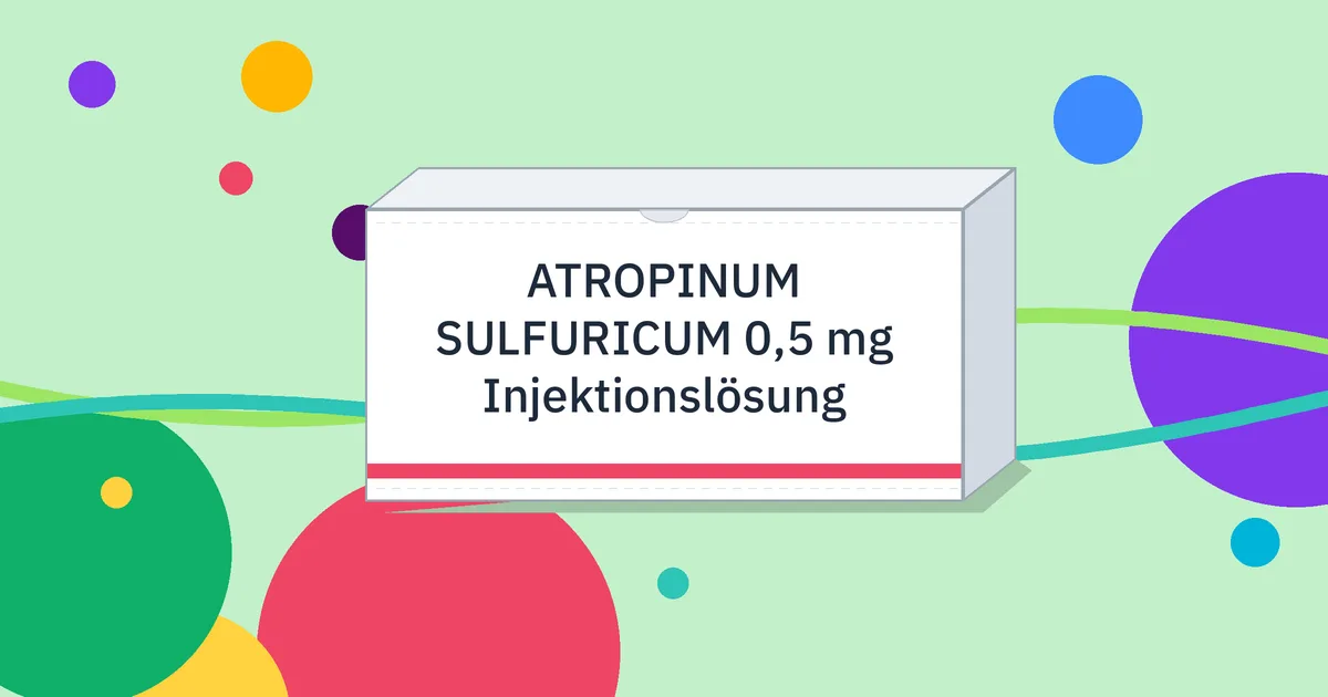 Symbolbild: Packung mit der Aufschrift ATROPINUM SULFURICUM 0,5 mg Injektionslösung (PZN 00085829) – Verfügbarkeit und Bezug in Apotheken in Frankfurt am Main