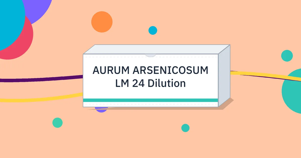 Symbolbild: Packung mit der Aufschrift AURUM ARSENICOSUM LM 24 Dilution (PZN 09430558) – Verfügbarkeit und Bezug in Apotheken in Frankfurt am Main