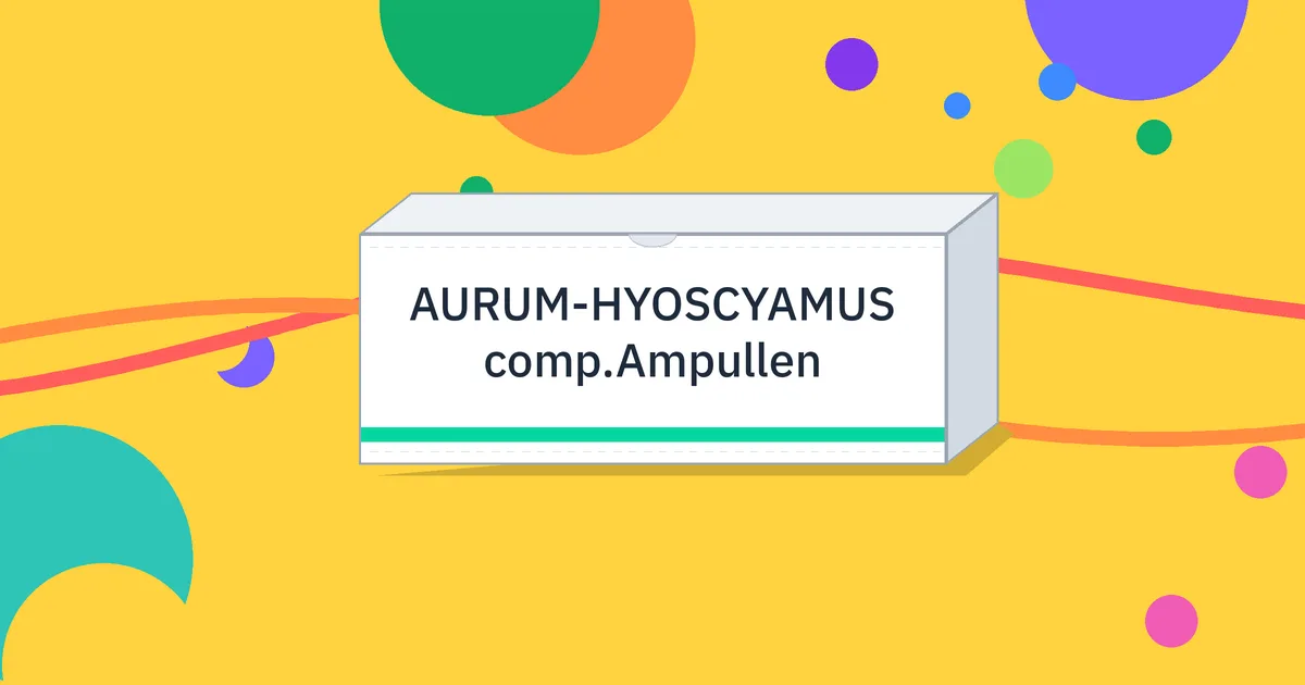 Symbolbild: Packung mit der Aufschrift AURUM-HYOSCYAMUS comp.Ampullen (PZN 01618972) – Verfügbarkeit und Bezug in Apotheken in Frankfurt am Main