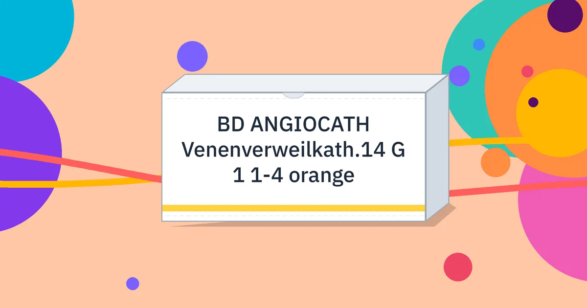 Symbolbild: Packung mit der Aufschrift BD ANGIOCATH Venenverweilkath.14 G 1 1-4 orange (PZN 04083371) – Verfügbarkeit und Bezug in Apotheken in Frankfurt am Main