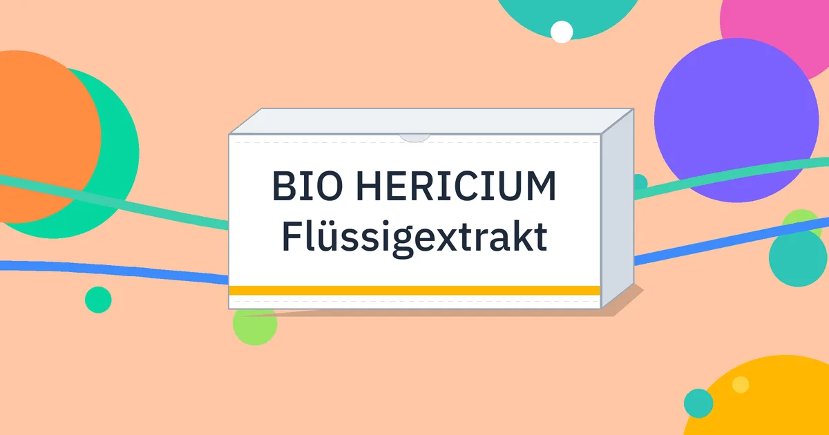 Symbolbild: Packung mit der Aufschrift BIO HERICIUM Flüssigextrakt (PZN 20301212) – Verfügbarkeit und Bezug in Apotheken in Frankfurt am Main