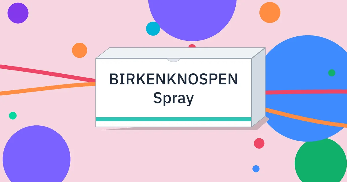 Symbolbild: Packung mit der Aufschrift BIRKENKNOSPEN Spray (PZN 19204828) – Verfügbarkeit und Bezug in Apotheken in Frankfurt am Main