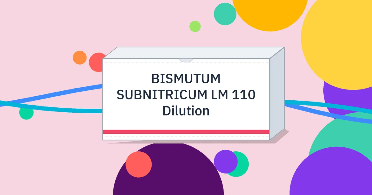 Symbolbild: Packung mit der Aufschrift BISMUTUM SUBNITRICUM LM 110 Dilution (PZN 13389235) – Verfügbarkeit und Bezug in Apotheken in Frankfurt am Main