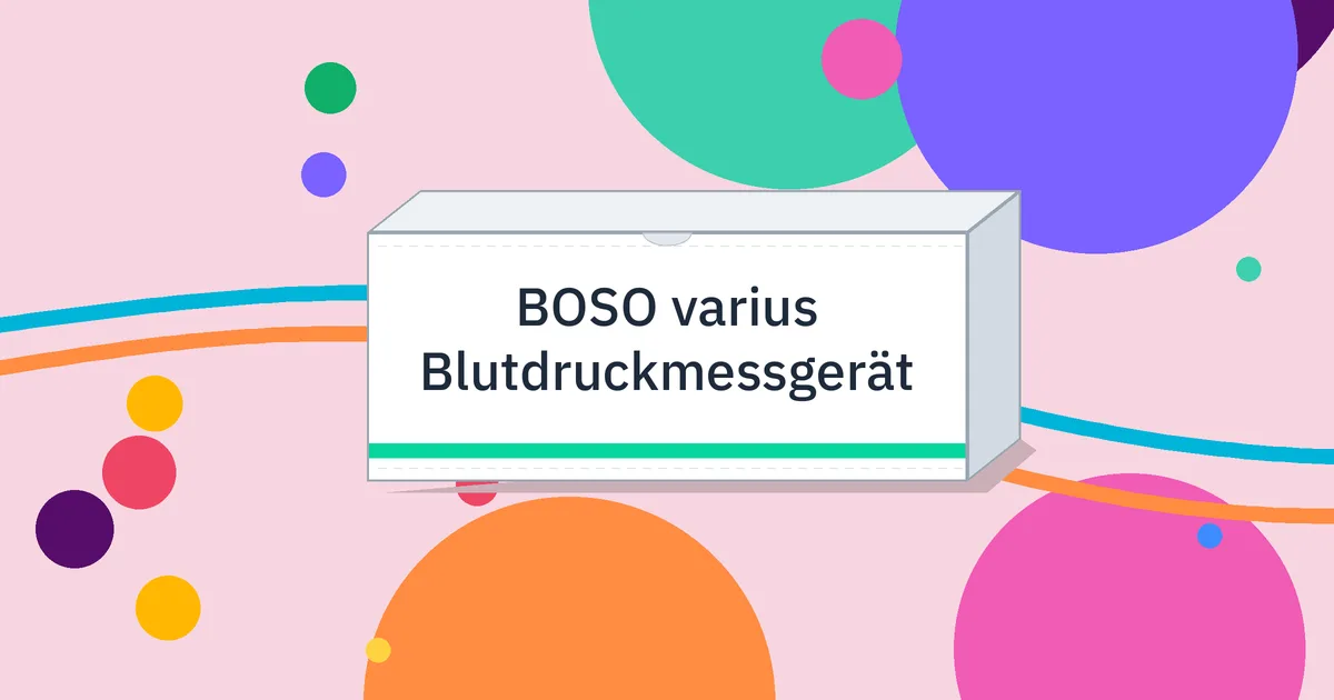 Symbolbild: Packung mit der Aufschrift BOSO varius Blutdruckmessgerät (PZN 06689913) – Verfügbarkeit und Bezug in Apotheken in Frankfurt am Main