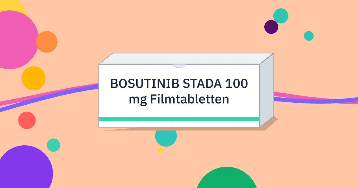 Symbolbild: Packung mit der Aufschrift BOSUTINIB STADA 100 mg Filmtabletten (PZN 19204337) – Verfügbarkeit und Bezug in Apotheken in Frankfurt am Main