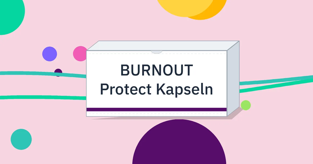 Symbolbild: Packung mit der Aufschrift BURNOUT Protect Kapseln (PZN 09370968) – Verfügbarkeit und Bezug in Apotheken in Frankfurt am Main