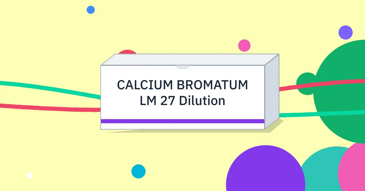 Symbolbild: Packung mit der Aufschrift CALCIUM BROMATUM LM 27 Dilution (PZN 13408033) – Verfügbarkeit und Bezug in Apotheken in Frankfurt am Main