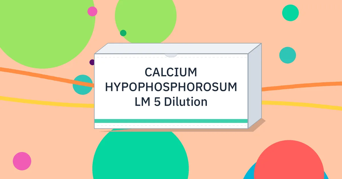 Symbolbild: Packung mit der Aufschrift CALCIUM HYPOPHOSPHOROSUM LM 5 Dilution (PZN 13408702) – Verfügbarkeit und Bezug in Apotheken in Frankfurt am Main