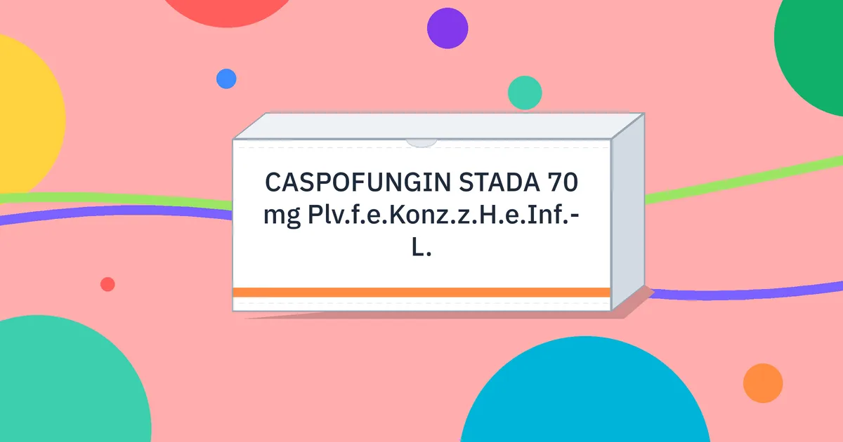 Symbolbild: Packung mit der Aufschrift CASPOFUNGIN STADA 70 mg Plv.f.e.Konz.z.H.e.Inf.-L. (PZN 12381510) – Verfügbarkeit und Bezug in Apotheken in Frankfurt am Main