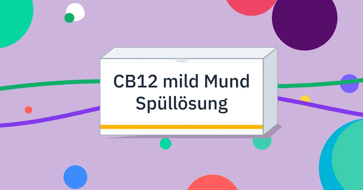 Symbolbild: Packung mit der Aufschrift CB12 mild Mund Spüllösung (PZN 10000366) – Verfügbarkeit und Bezug in Apotheken in Frankfurt am Main