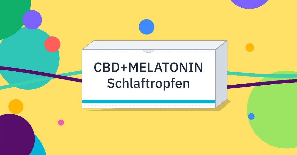 Symbolbild: Packung mit der Aufschrift CBD+MELATONIN Schlaftropfen (PZN 19820622) – Verfügbarkeit und Bezug in Apotheken in Frankfurt am Main