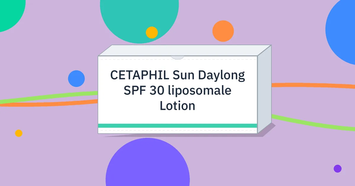 Symbolbild: Packung mit der Aufschrift CETAPHIL Sun Daylong SPF 30 liposomale Lotion (PZN 20007748) – Verfügbarkeit und Bezug in Apotheken in Frankfurt am Main