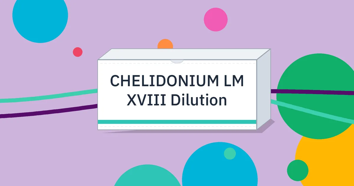 Symbolbild: Packung mit der Aufschrift CHELIDONIUM LM XVIII Dilution (PZN 02668073) – Verfügbarkeit und Bezug in Apotheken in Frankfurt am Main