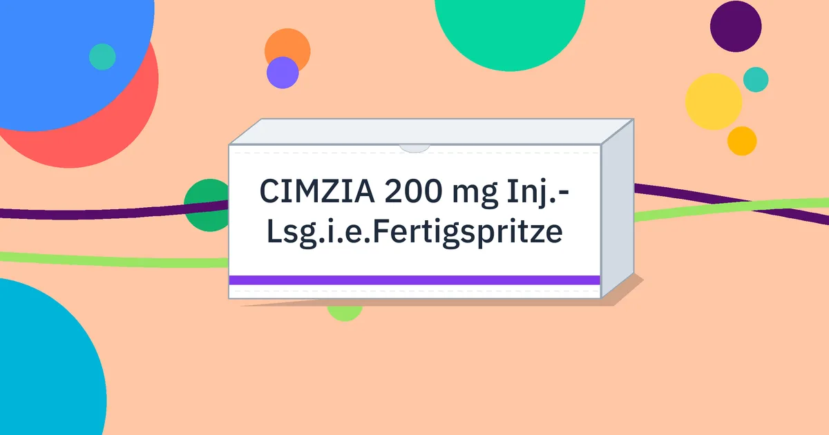 Symbolbild: Packung mit der Aufschrift CIMZIA 200 mg Inj.-Lsg.i.e.Fertigspritze (PZN 11156159) – Verfügbarkeit und Bezug in Apotheken in Frankfurt am Main
