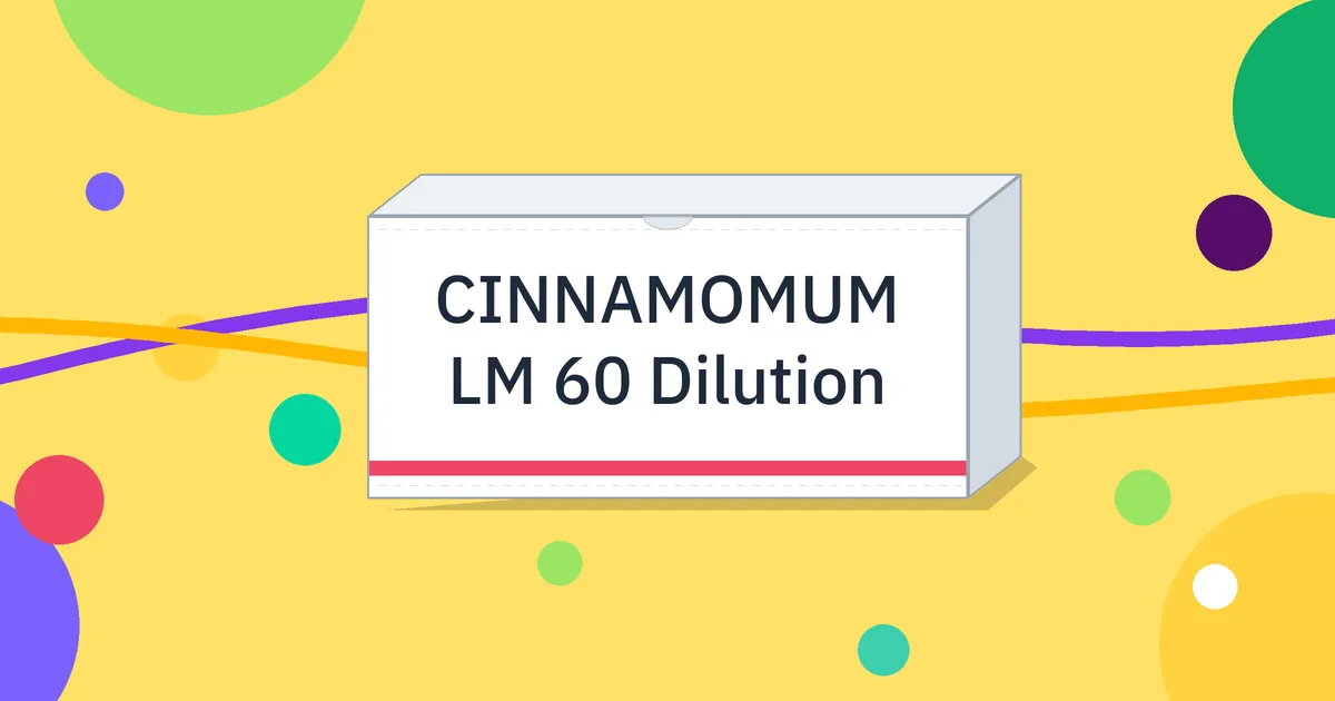 Symbolbild: Packung mit der Aufschrift CINNAMOMUM LM 60 Dilution (PZN 12821096) – Verfügbarkeit und Bezug in Apotheken in Frankfurt am Main