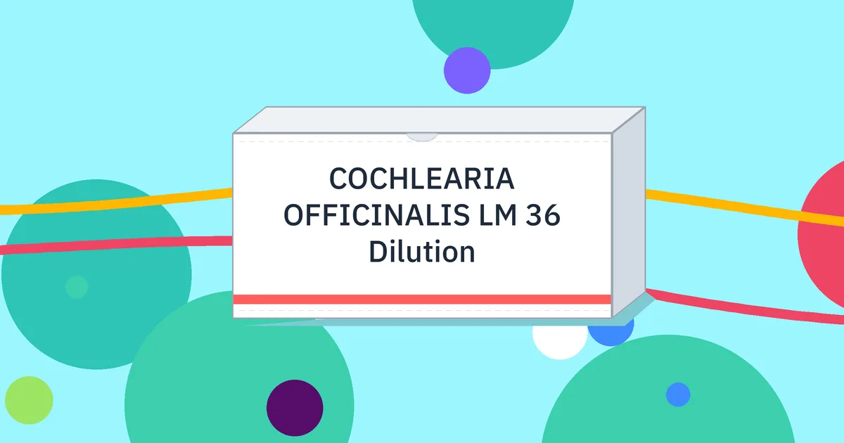 Symbolbild: Packung mit der Aufschrift COCHLEARIA OFFICINALIS LM 36 Dilution (PZN 12829726) – Verfügbarkeit und Bezug in Apotheken in Frankfurt am Main