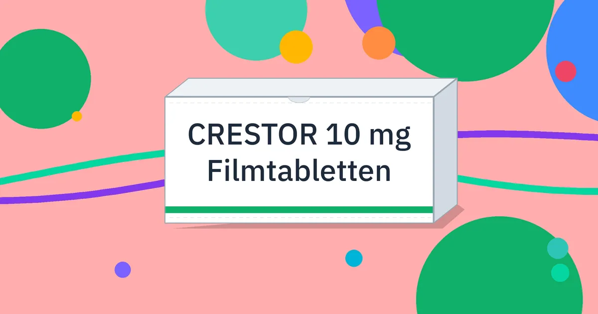 Symbolbild: Packung mit der Aufschrift CRESTOR 10 mg Filmtabletten (PZN 00185399) – Verfügbarkeit und Bezug in Apotheken in Frankfurt am Main