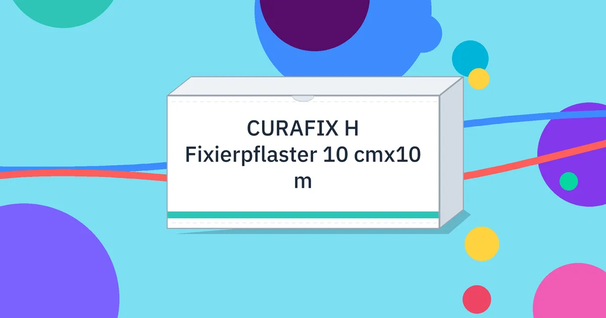 Symbolbild: Packung mit der Aufschrift CURAFIX H Fixierpflaster 10 cmx10 m (PZN 12585951) – Verfügbarkeit und Bezug in Apotheken in Frankfurt am Main